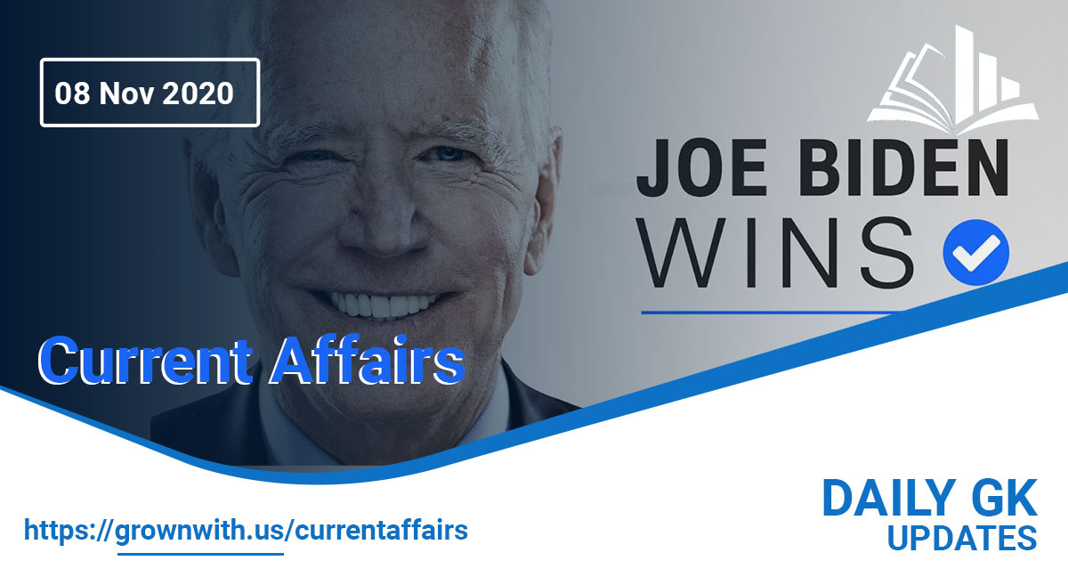 Current Affairs 08 November 2020